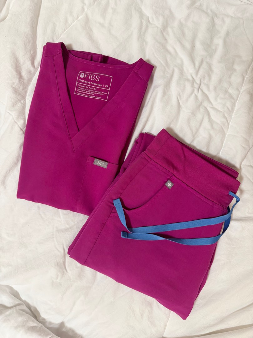 Figs Raspberry Sorbet Scrub Set, Women's Fashion, Activewear on Carousell