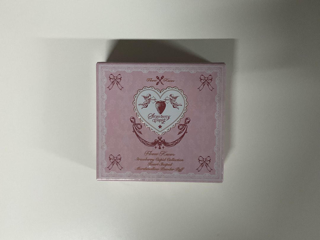 Flower Knows Strawberry Cupid Heart Shaped Marshmallow Puff, Beauty ...
