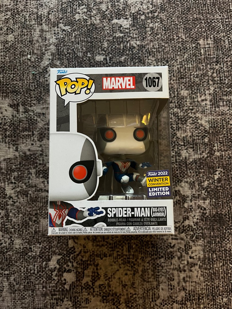 Funko Pop! Marvel: Spider-Man Bug-Eyes Armor Vinyl Bobblehead, Hobbies ...