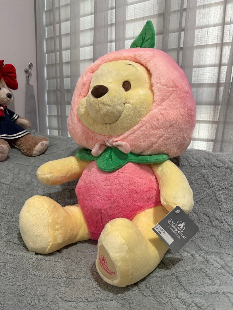 Genuine Shanghai Disney Resort Winnie the Pooh Peach Plush Limited ...