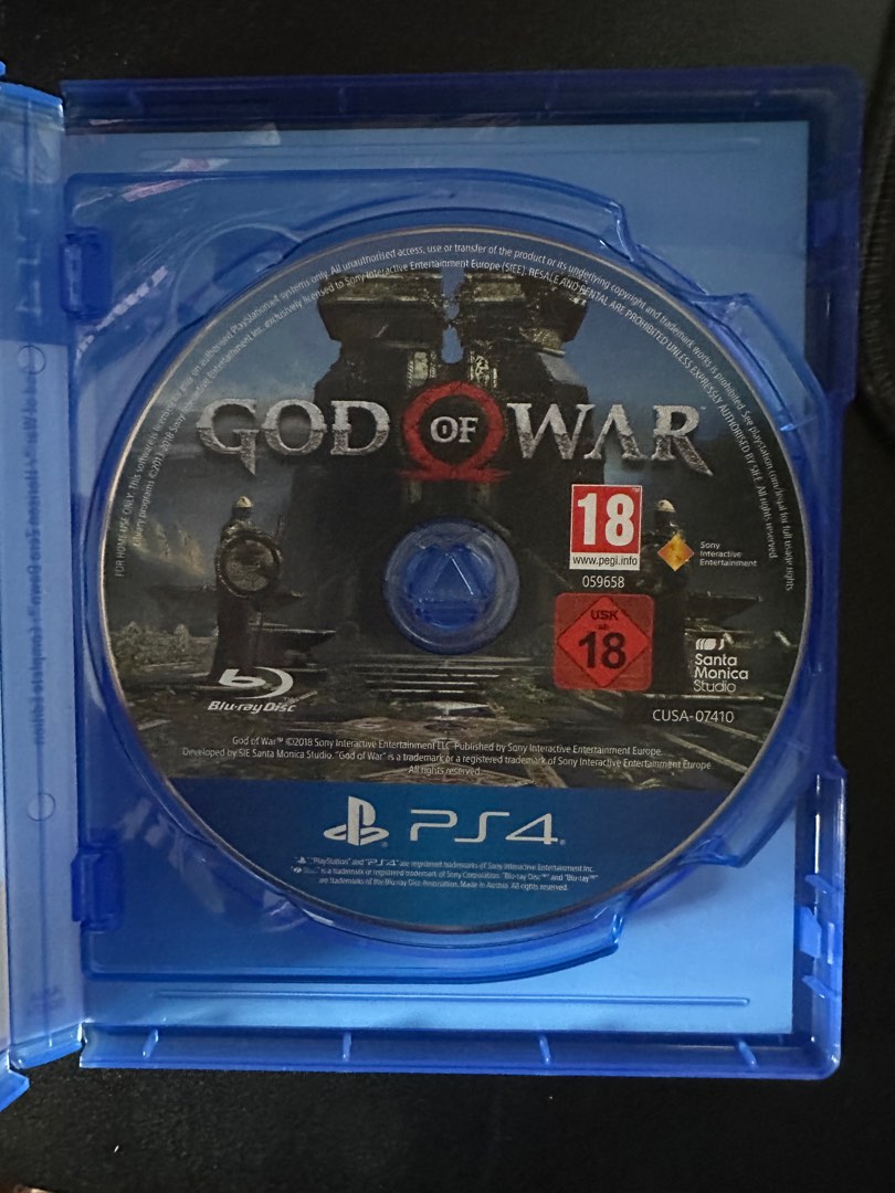 God of War (2018) PS4 disc, Video Gaming, Video Games, PlayStation on ...