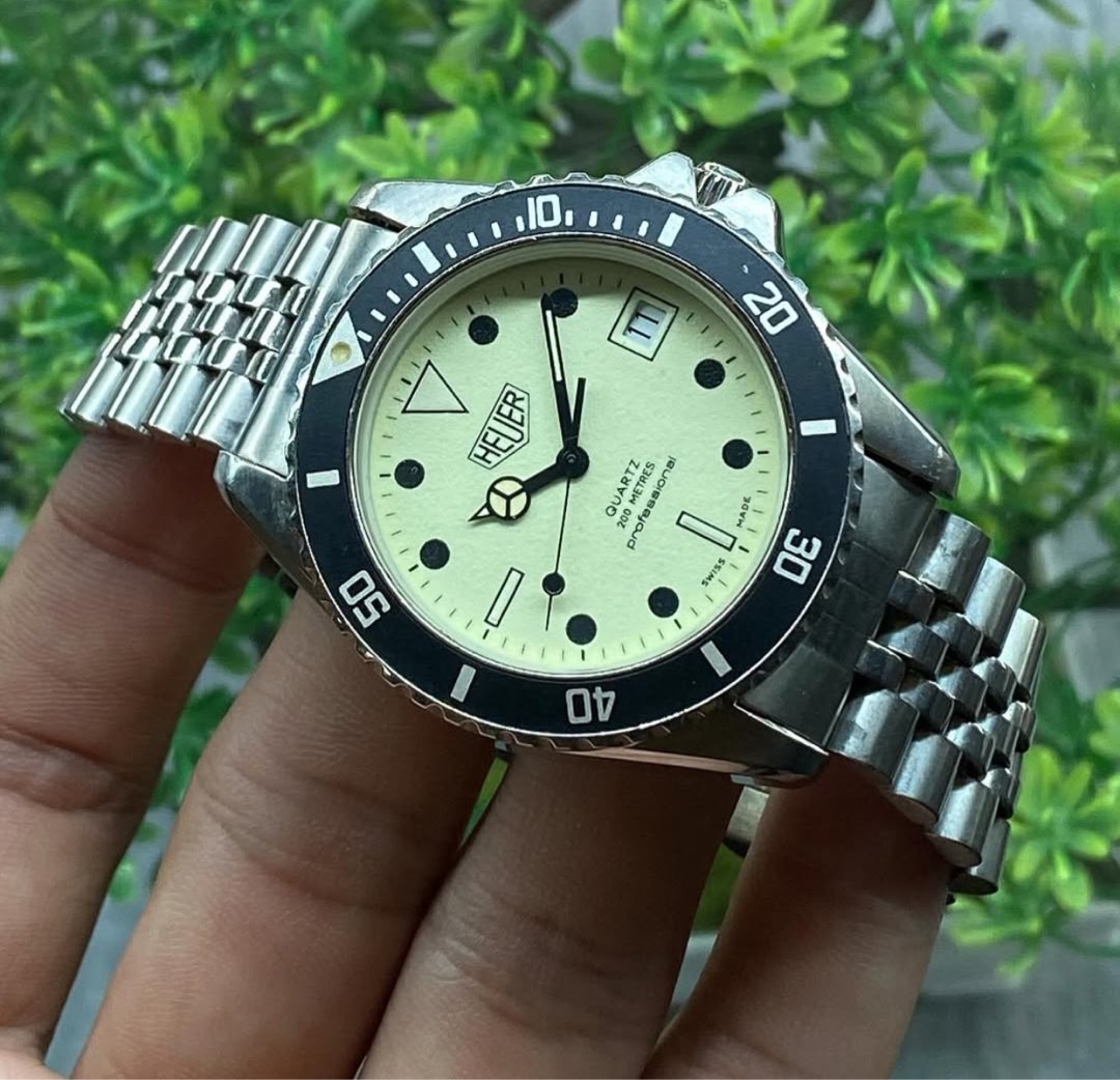 Heuer 1000 Nightdiver Professional Diver full Lume Dial 200M James Bond ...
