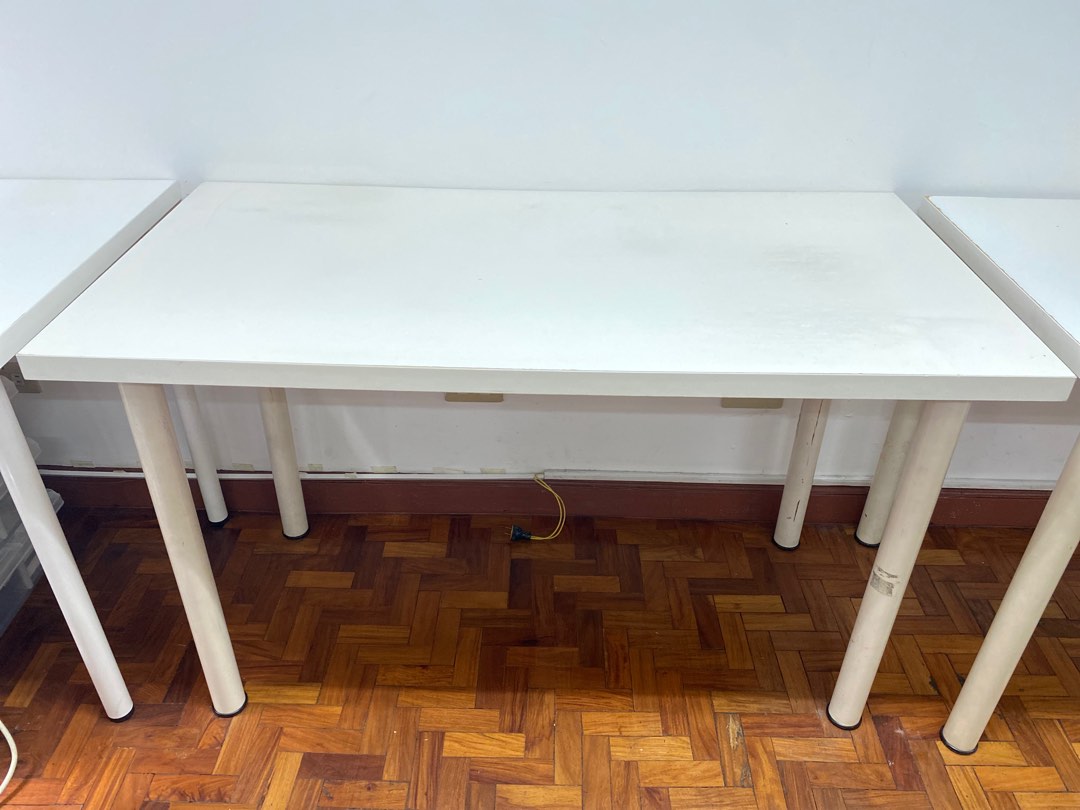IKEA Linnmon / Adils White Table, Furniture & Home Living, Furniture ...