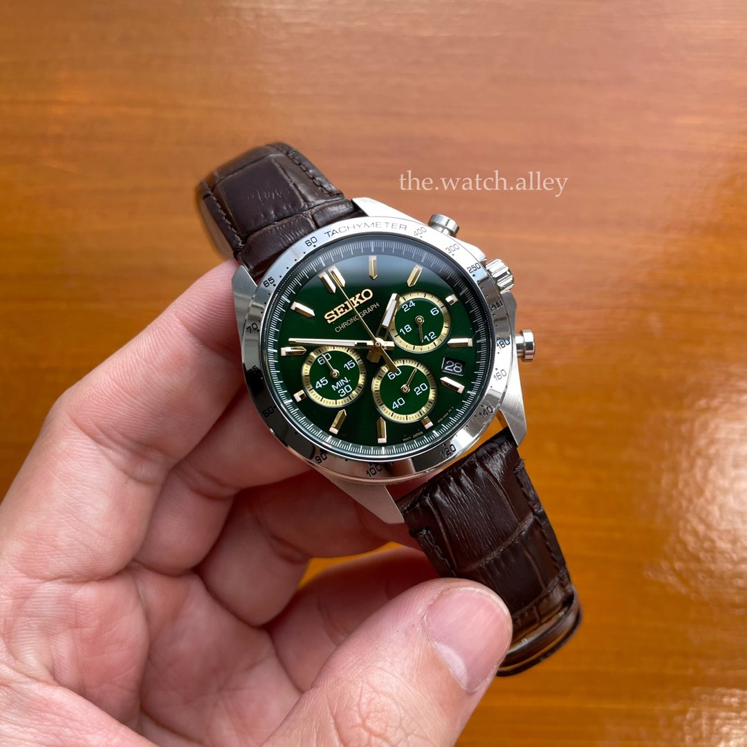 JDM Seiko Spirit - SBTR017 Green - Quartz Chronograph, Luxury, Watches on Carousell