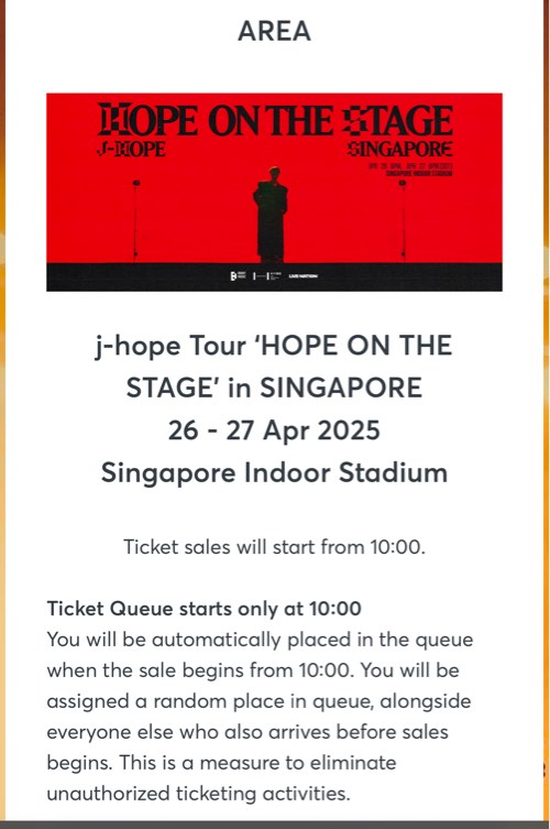 J-Hope Tour “HOPE ON THE STAGE” in SINGAPORE, Tickets & Vouchers, Event ...