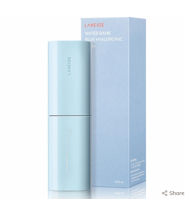 BNIB Laneige Water Bank Blue Hyaluronic Serum 50ml, Beauty & Personal ...