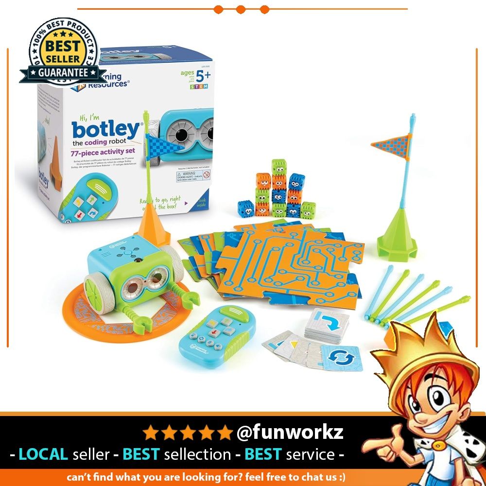 Learning Resources LER2935 Botley the Coding Robot Activity Set, 77 Pieces,Multicolor, Hobbies ...