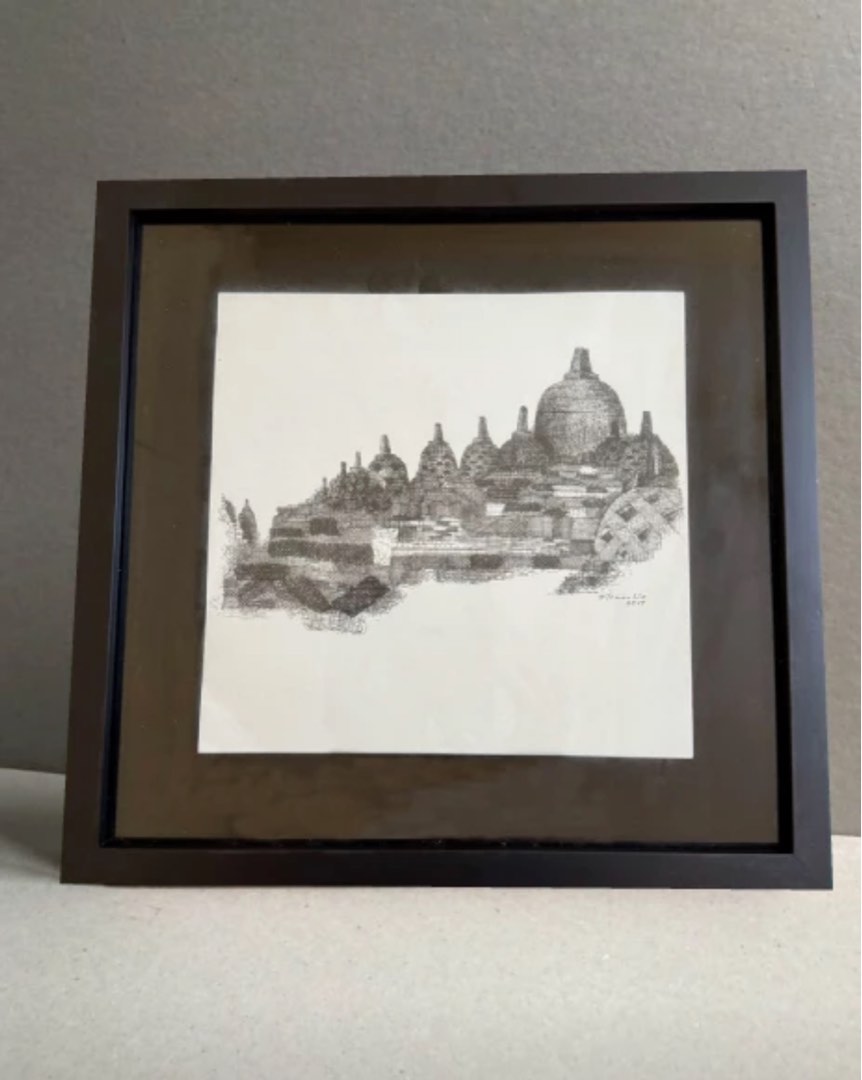 Limited Artwork Candi Borobudur #11 Drawing Pen • Lukisan • Painting ...