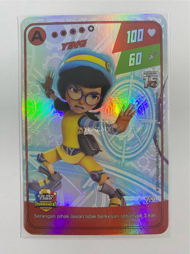 [LIMITED] PEK TOURNAMENT BOBOIBOY MONSTA GALAXY CARD 2024/2025 [YING ...