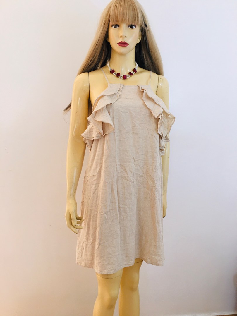 Linen lux Ebby and I linen Mini Dress, Women's Fashion, Dresses & Sets ...