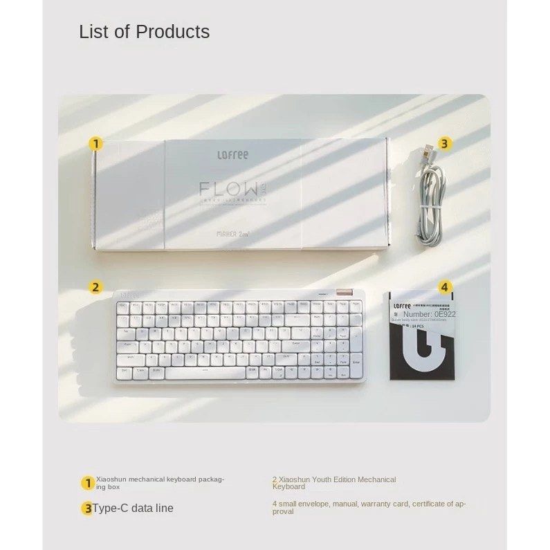 Lofree Flow Lite Youth version LITE low switch mechanical keyboard ...