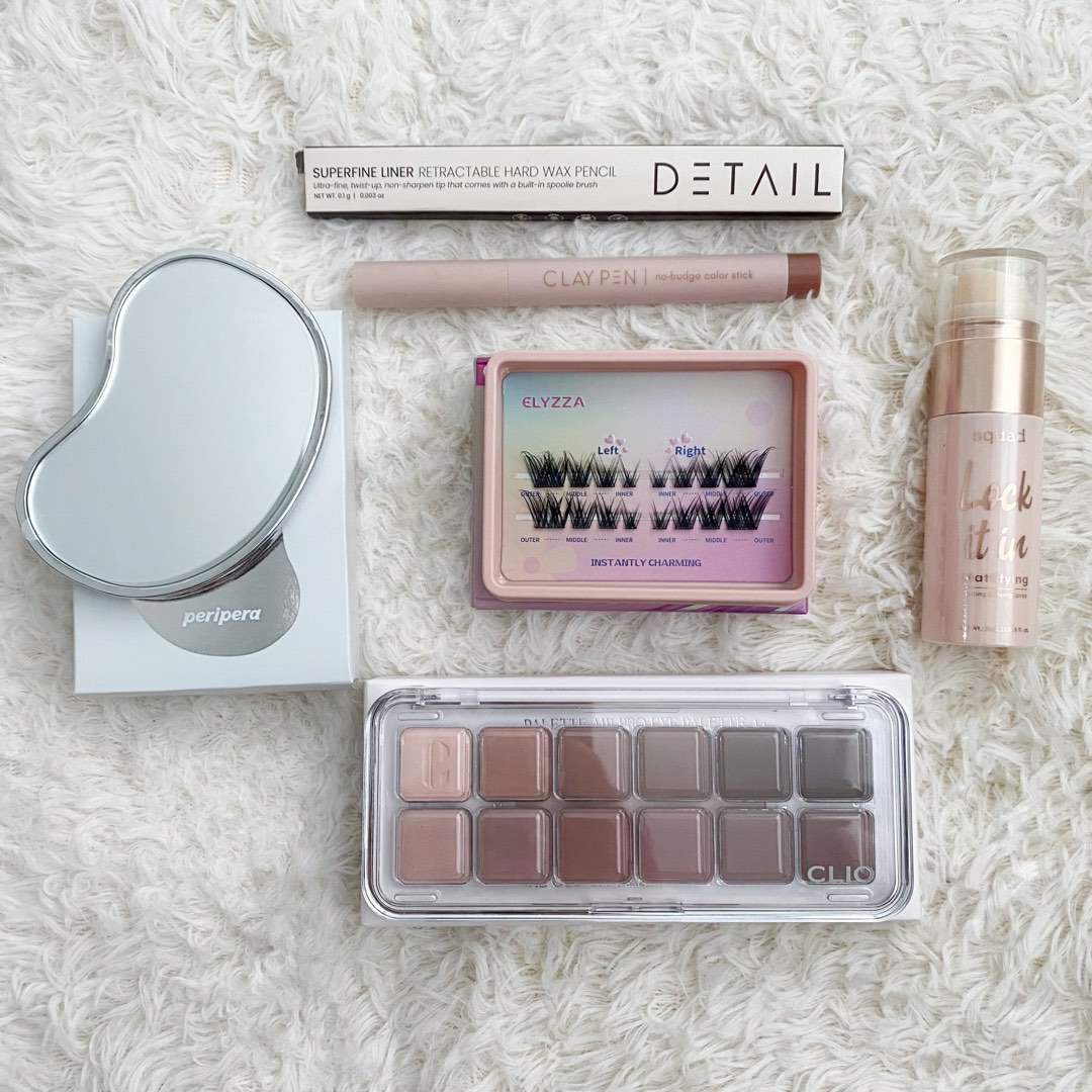 MAKEUP BUNDLE: Clio Pro Eye Palette Air, Elyzza cluster lashes, Squad ...