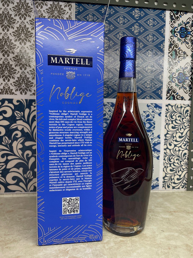 Martell Noblige 1L Cognac Brandy, Food & Drinks, Alcoholic Beverages on ...