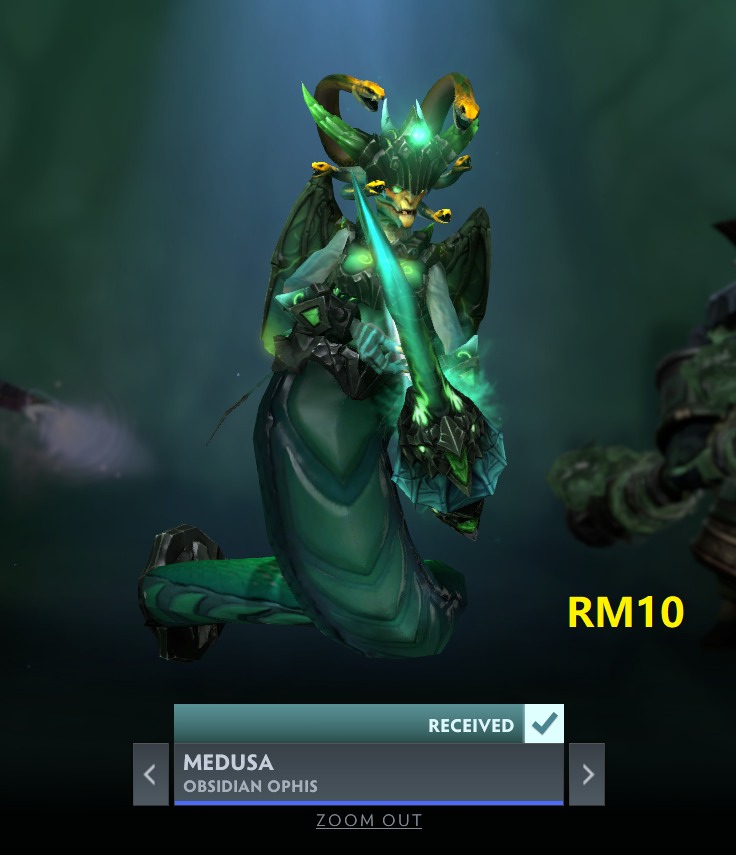 Medusa Set - Obsidian Ophis Medu Dota 2 Snake Charms Lunar 2025 Dota2, Video Gaming, Gaming ...