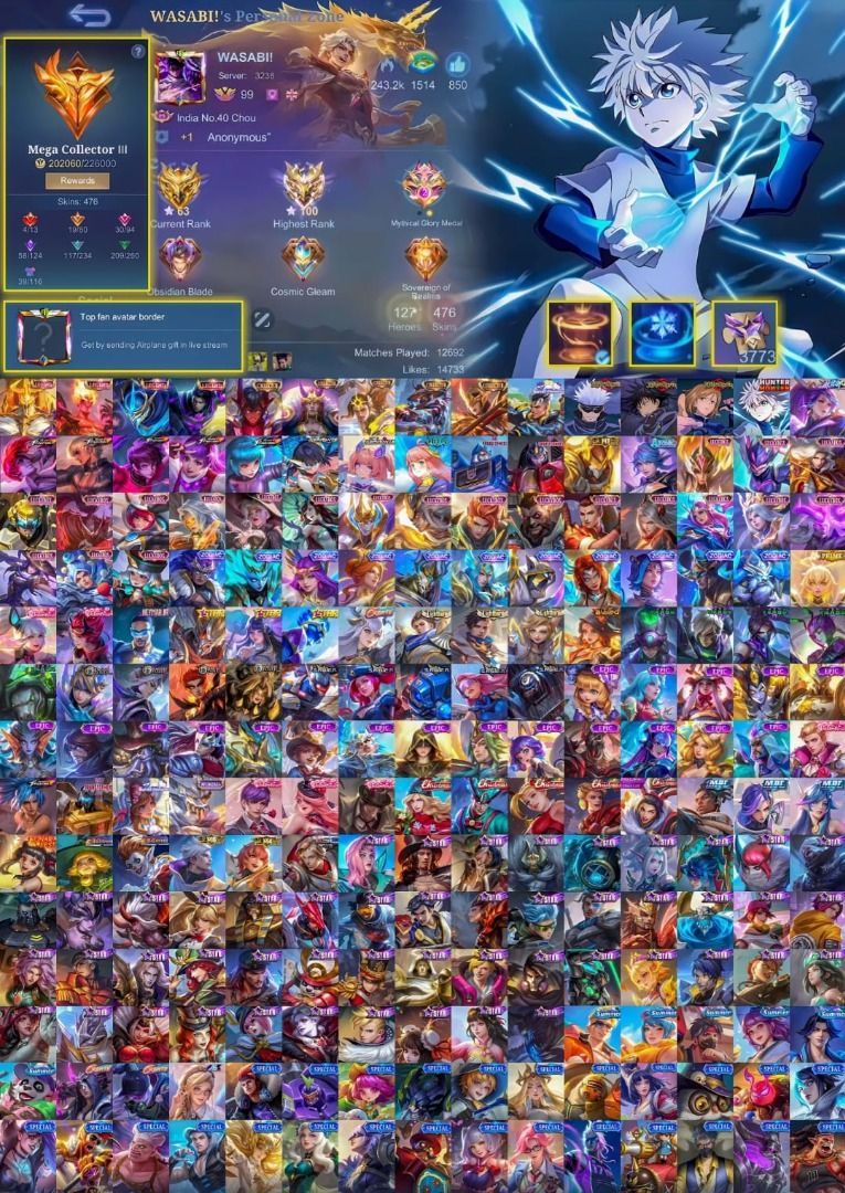 Mega Collector 3 | GOOD SKINS | ALL EMBLEMS | SMURF | Mobile Legends ...