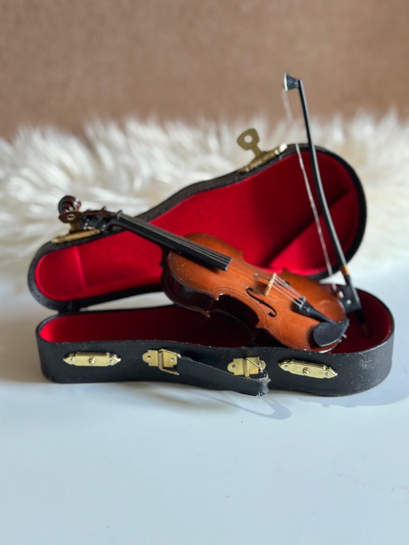 Miniature Violin with special case, Hobbies & Toys, Music & Media ...