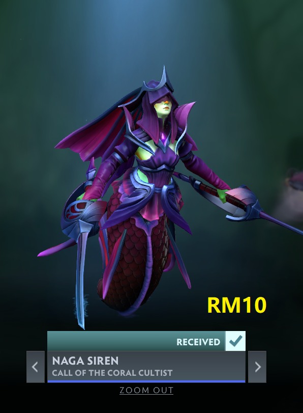 Naga Siren Set - Call of the Coral Cultist NS Dota 2 Snake Charms Lunar 2025 Dota2, Video Gaming ...