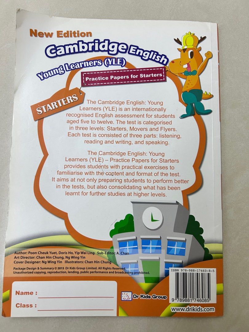 ‘New’(Starters) Cambridge English Young Learners (YLE)-Practice papers ...