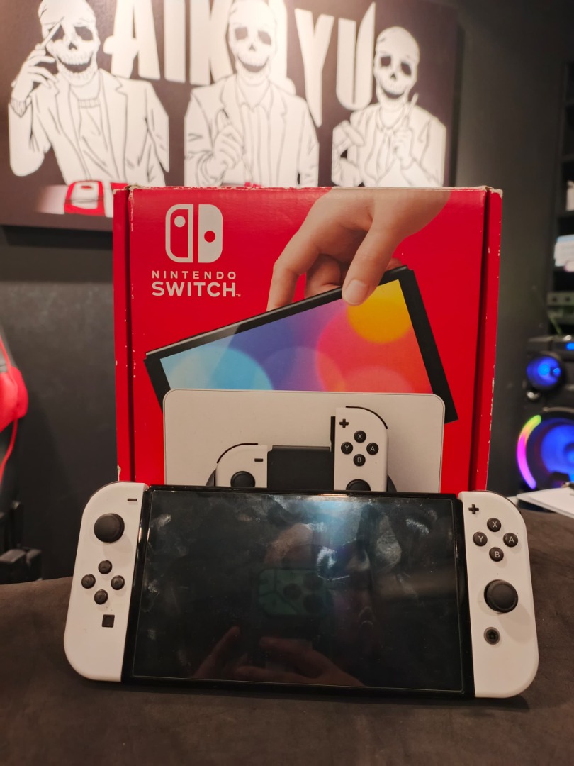 Nintendo Switch - OLED Model White set, Video Gaming, Video Game ...