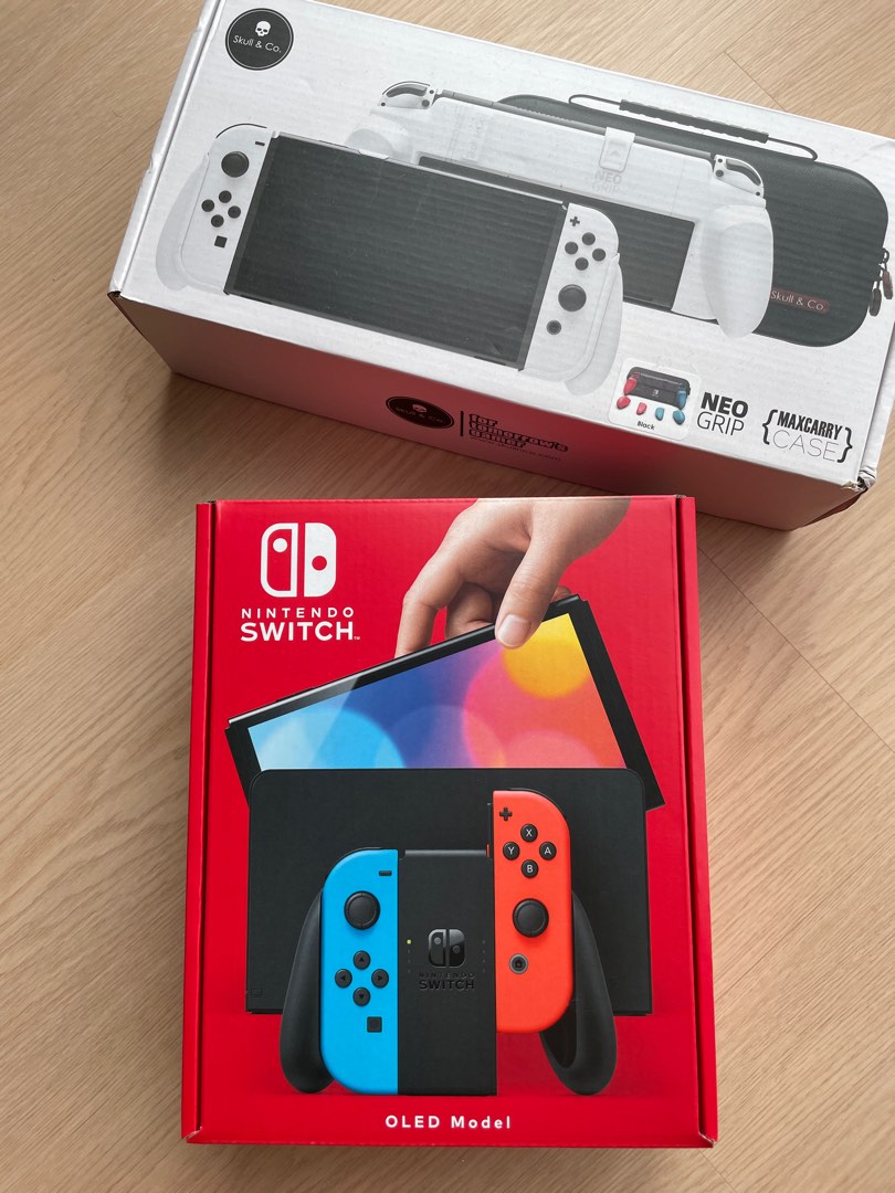 Nintendo Switch OLED (Neon Red Blue), Video Gaming, Video Game Consoles ...