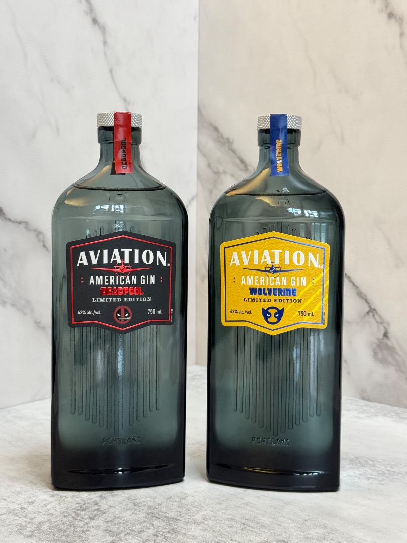 One Set Deadpool & Wolverine Limited Edition Aviation Gin 一套兩支 死侍與狼人 限量 ...