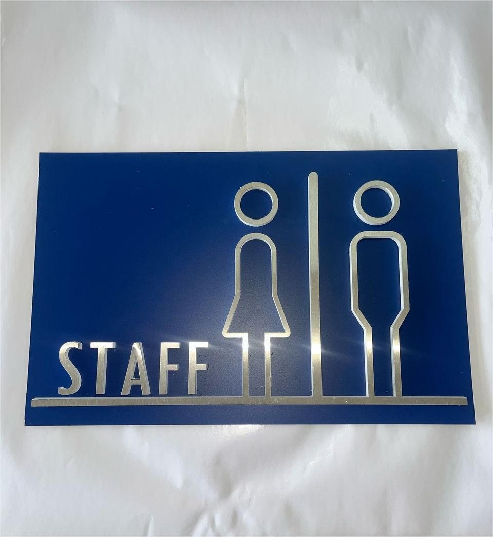 Papan Tanda Toilet STAFF, Furniture & Home Living, Home Decor, Other ...