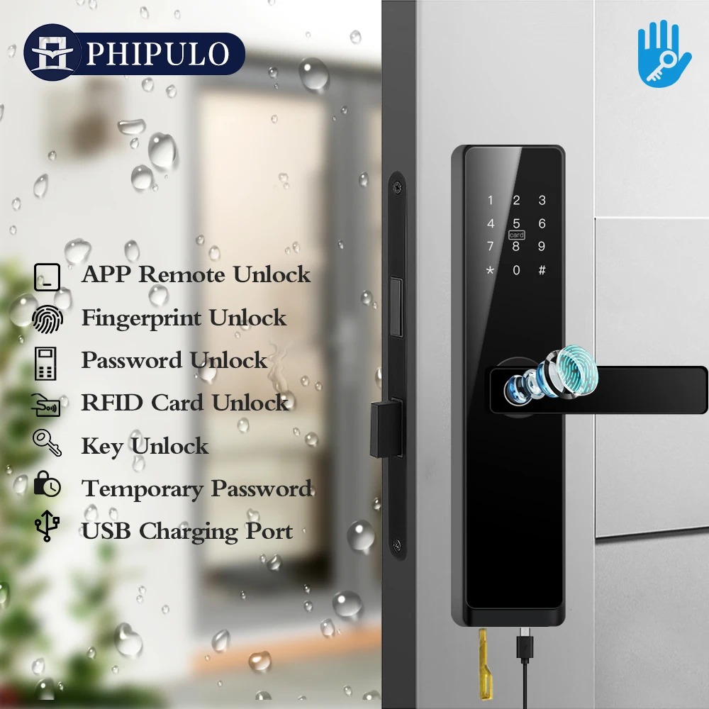 PHIPULO TTLock Electronic Lock Smart Door Lock Keyless Unlock with ...