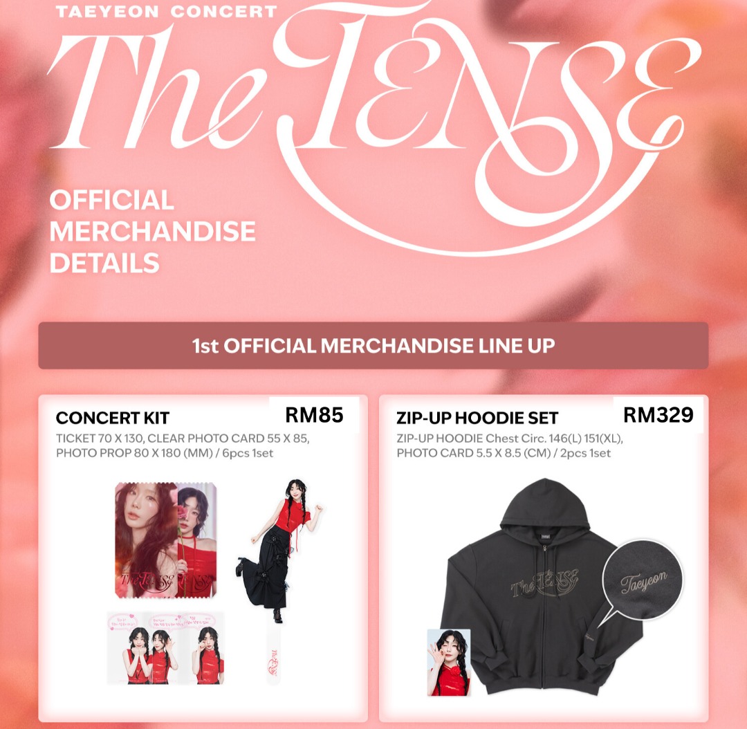 [PO] TAEYEON CONCERT "The TENSE" OFFICIAL MERCHANDISE, Hobbies & Toys ...