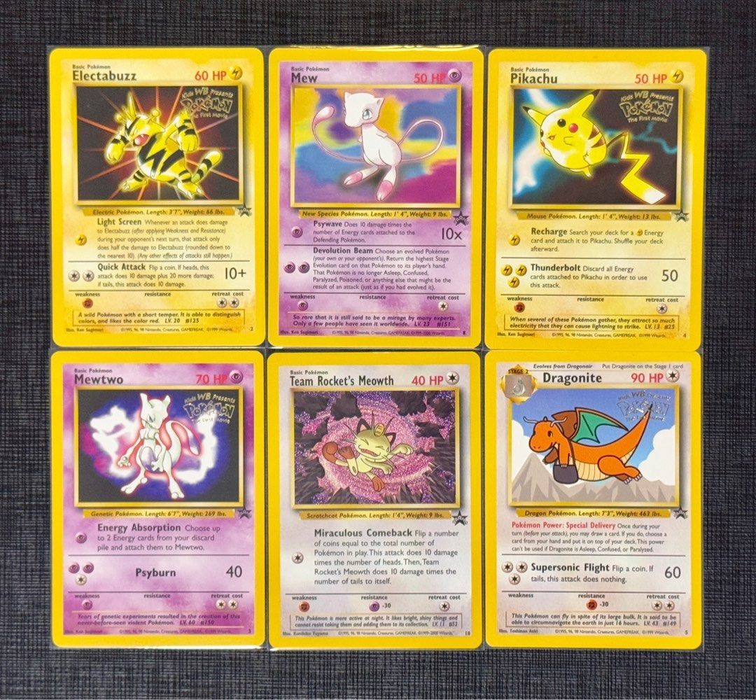 Electabuzz 2 Mew 8 Pikachu 4 Mewtwo 3 Team Rocket's Meowth 18 Dragonite ...