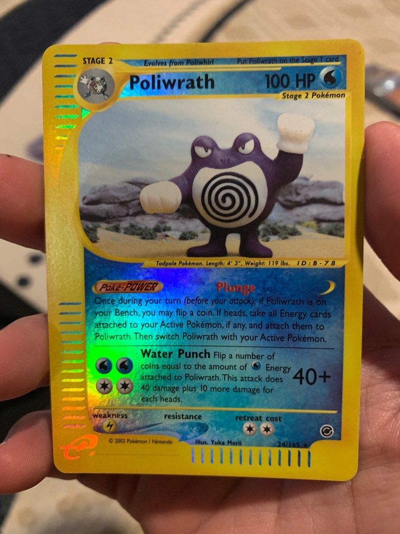 Poliwrath - 24/165 - Pokemon Expedition Holo Rare Card, Hobbies & Toys ...