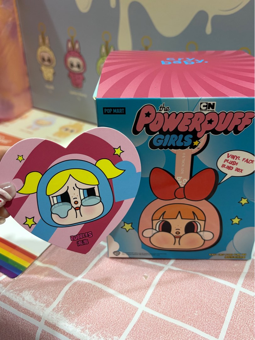 Pop Mart Crybaby x Power Puff Girls pluh pendant magnet - bubbles ...