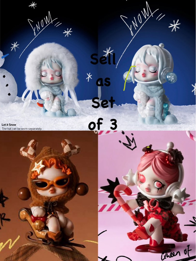 POP MART SKULLPANDA Tell Me What You Want Series Figures Let It Snow ...