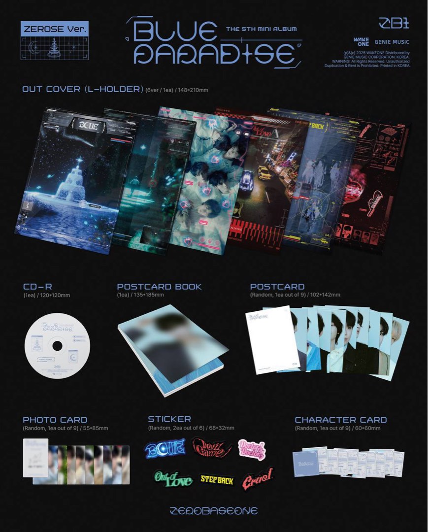 blue paradise album zerose version (L-holders) zerobaseone zb1, Hobbies ...