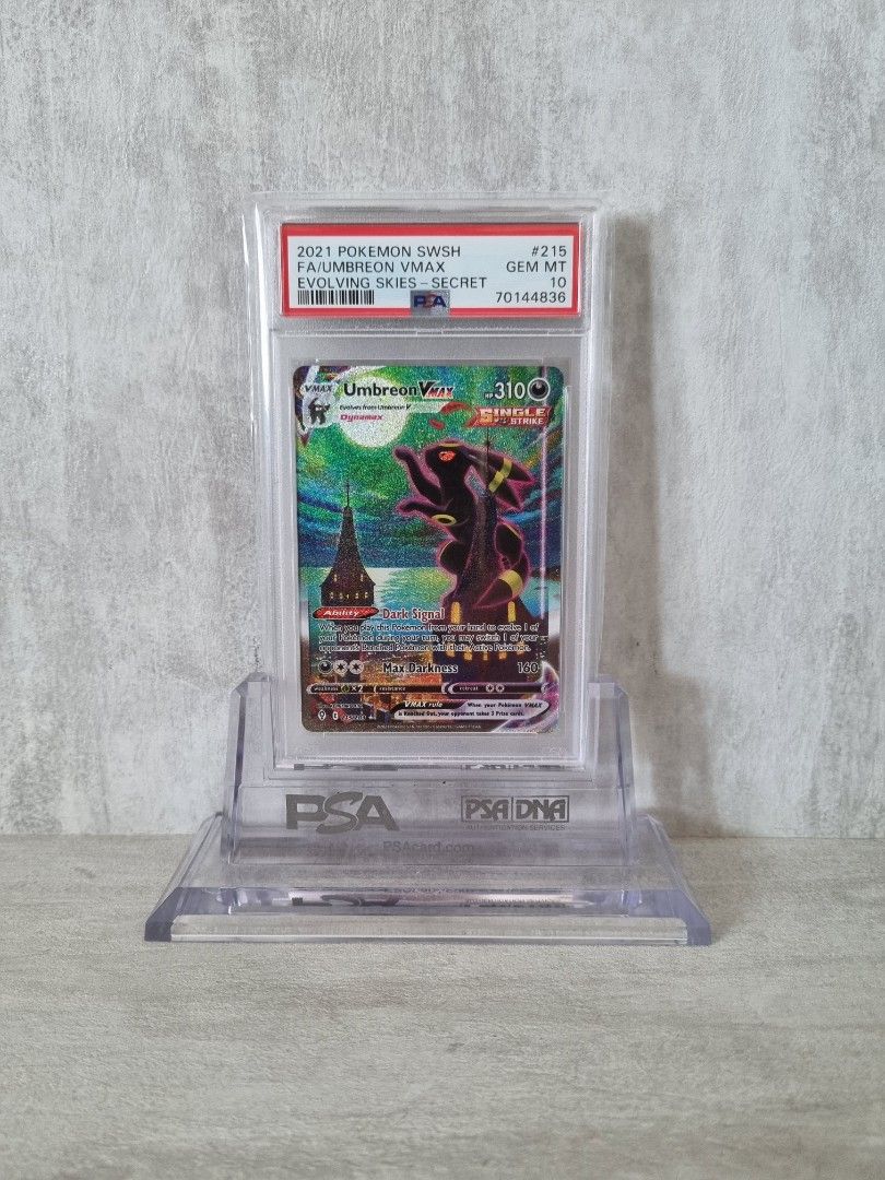 [PSA 10] Umbreon VMAX Alternate Art Evolving Skies English Pokemon TCG, Hobbies & Toys, Toys ...