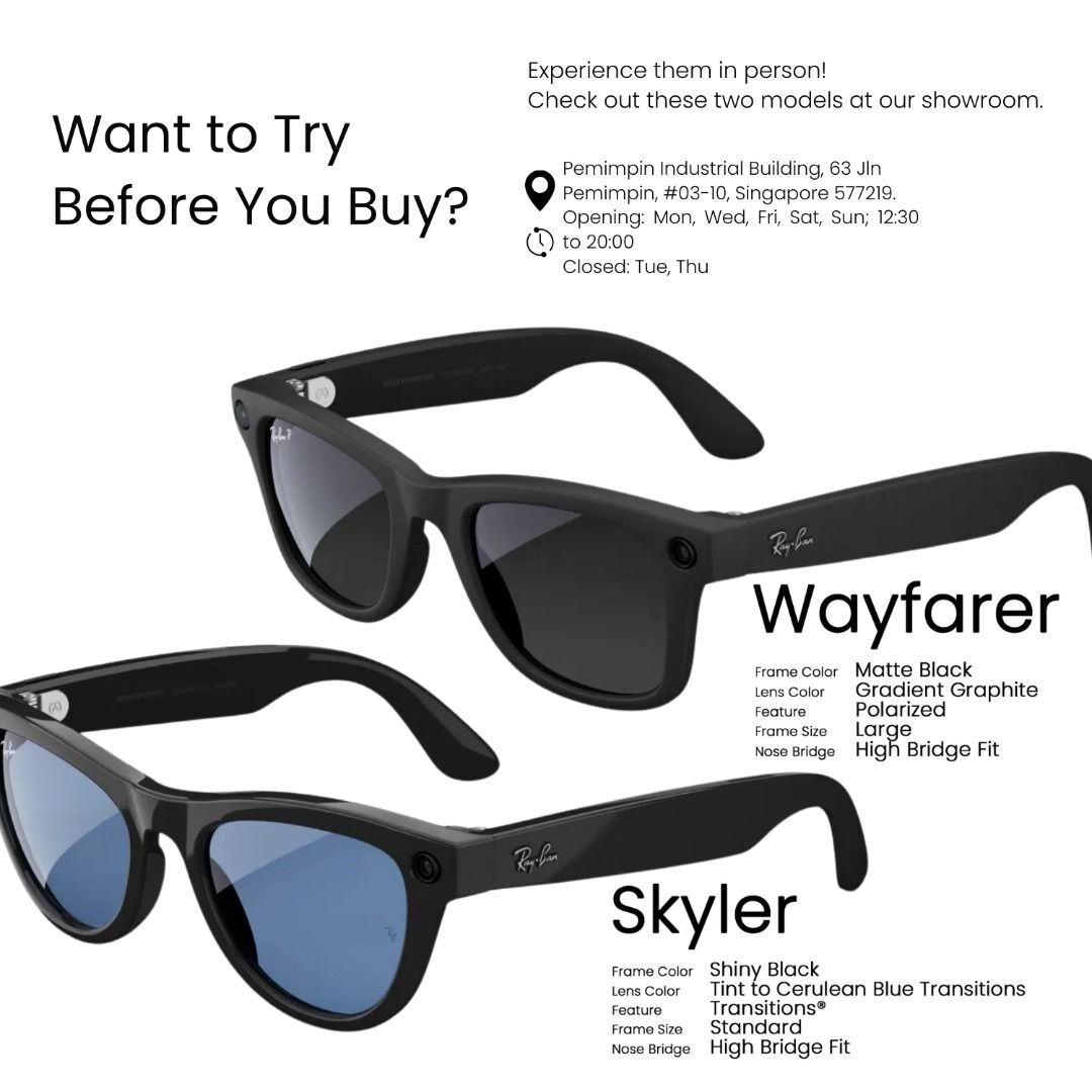 Ray-Ban Meta Wayfarer - Meta AI Smart Glasses - Wayfarer Skyler ...