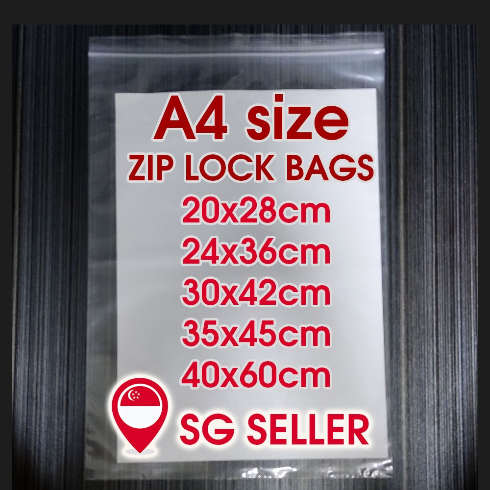 [READYSTOCK] Zip lock bag A4 paper Ziplock bag Transparent Plastic Bag ...