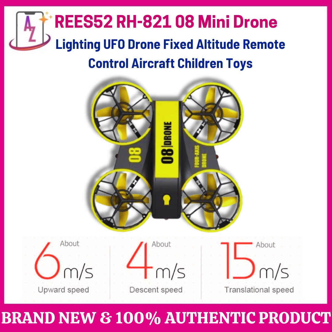 REES52 RH-821 08 Mini Quadcopter Drone Lighting UFO Drone Fixed Altitude Remote Control Aircraft ...