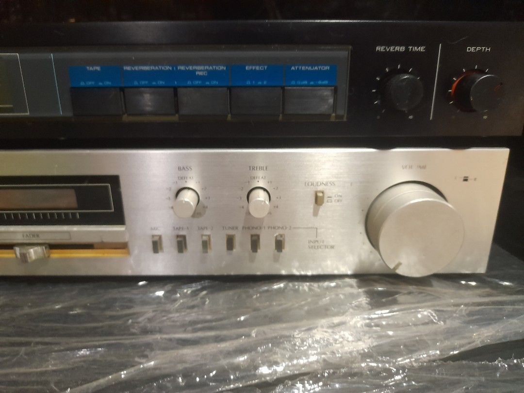 SANSUI C=55 STEREO PRE AMPLIFIER / KENWOOD REVERBERATION AMPLIFIER RA ...