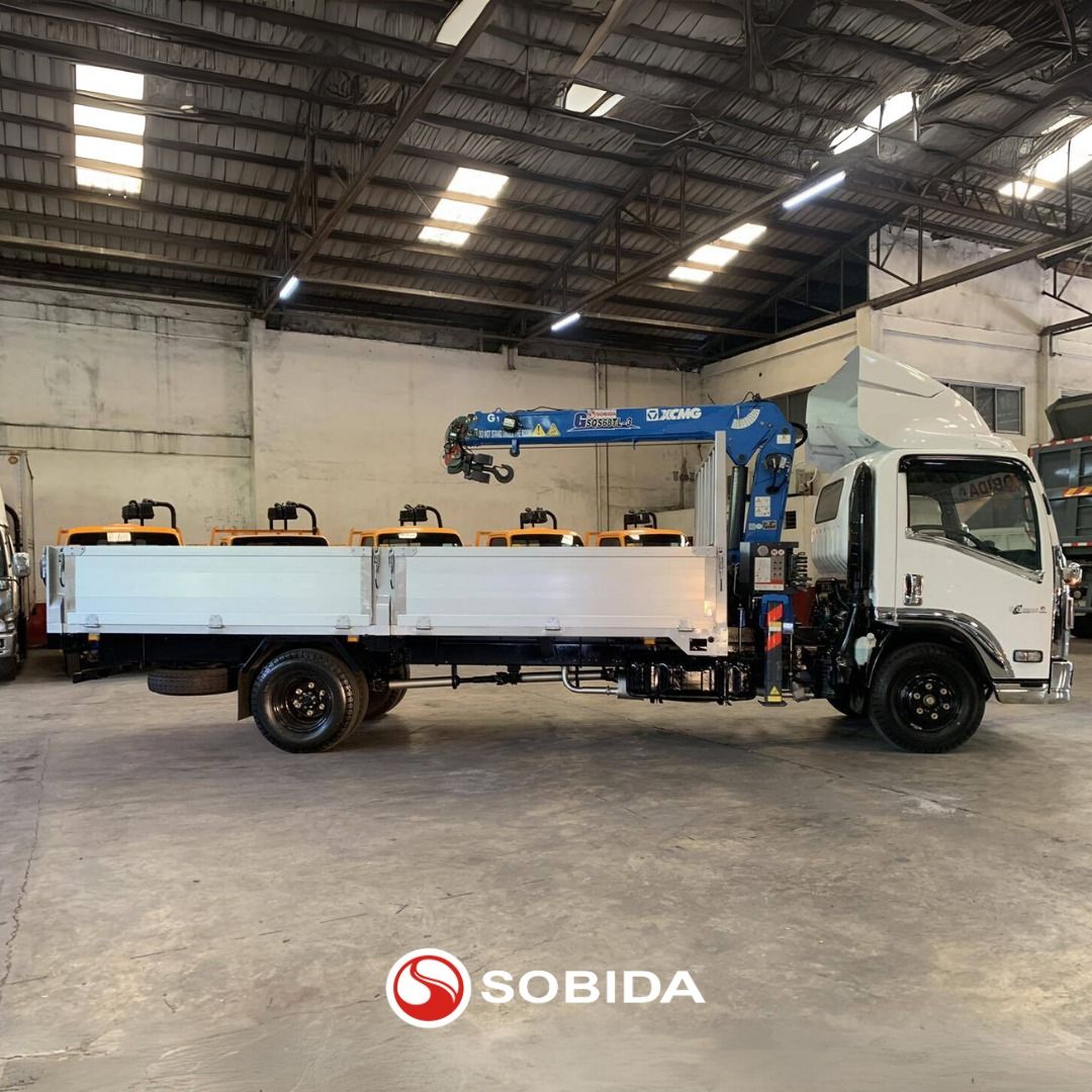 SOBIDA Isuzu 4HK1 Aluminum High-side with Boom Crane FOR SALE, Special ...