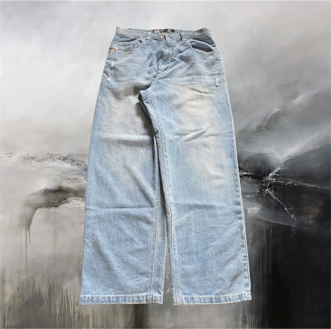 Southpole black tabs baggy jeans, Men's Fashion, Bottoms, Jeans on ...