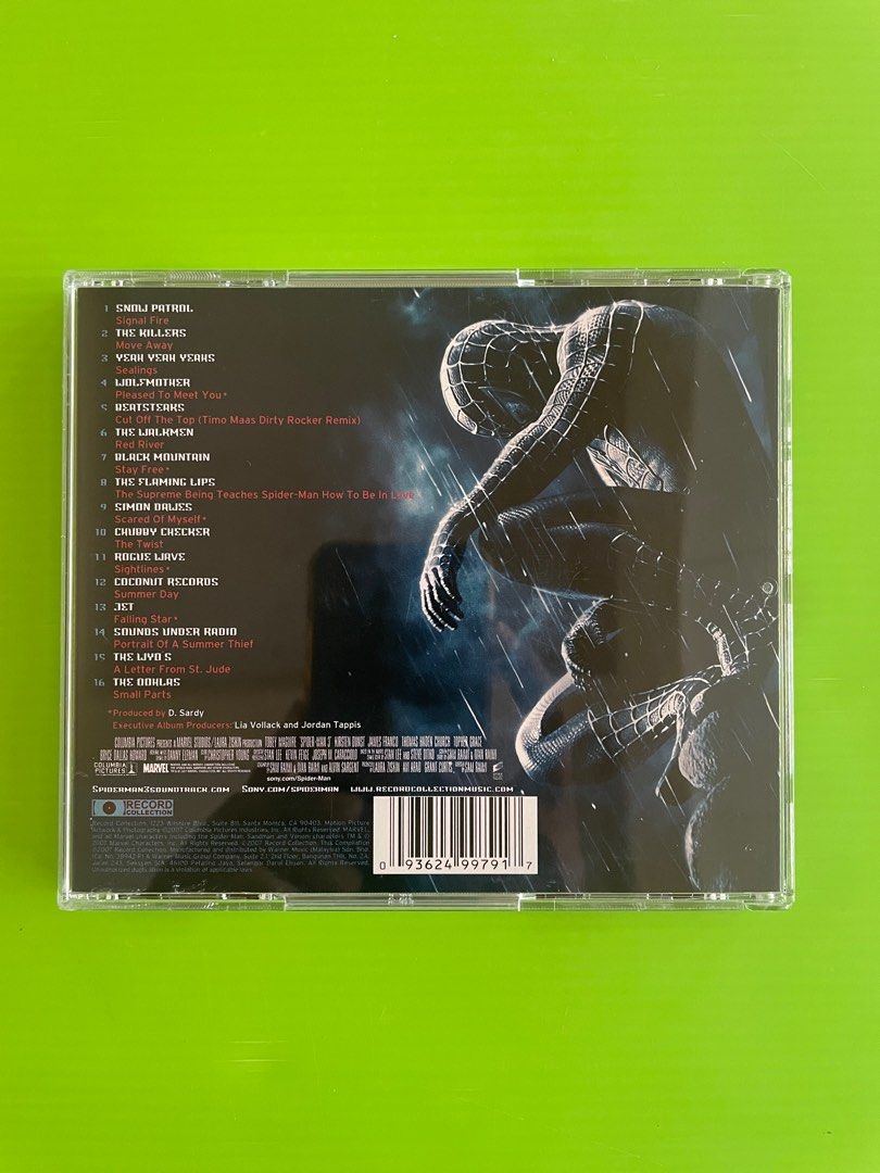 Spider-Man 3 Movie Music From and Inspired By Album CD, Hobbies & Toys ...