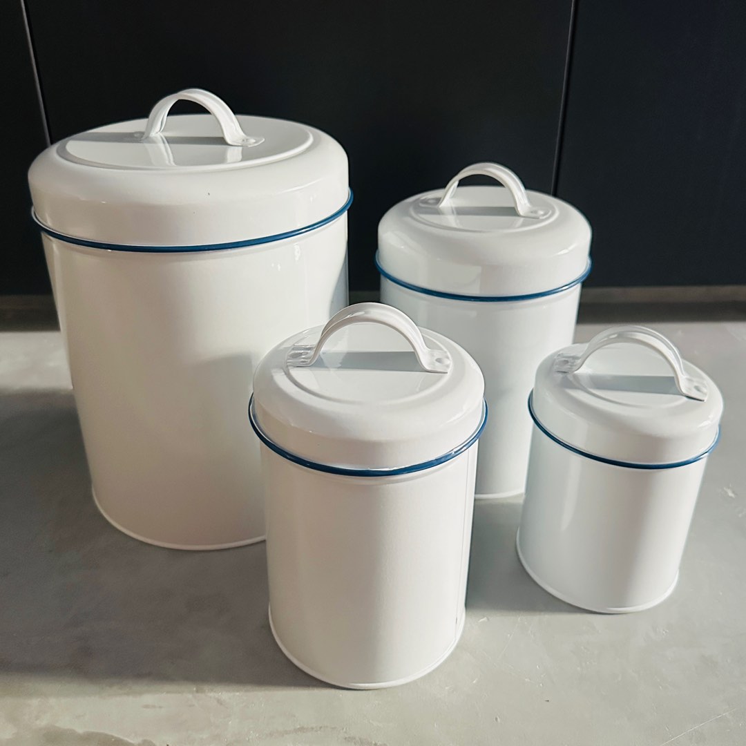 Spotlight Enamel Tin Nesting Containers, Furniture & Home Living ...