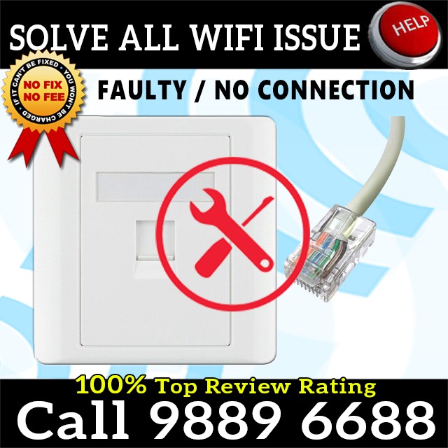 Supply / Fix Network Port Cables. Replace Keystone & RJ45. Tel to Data ...