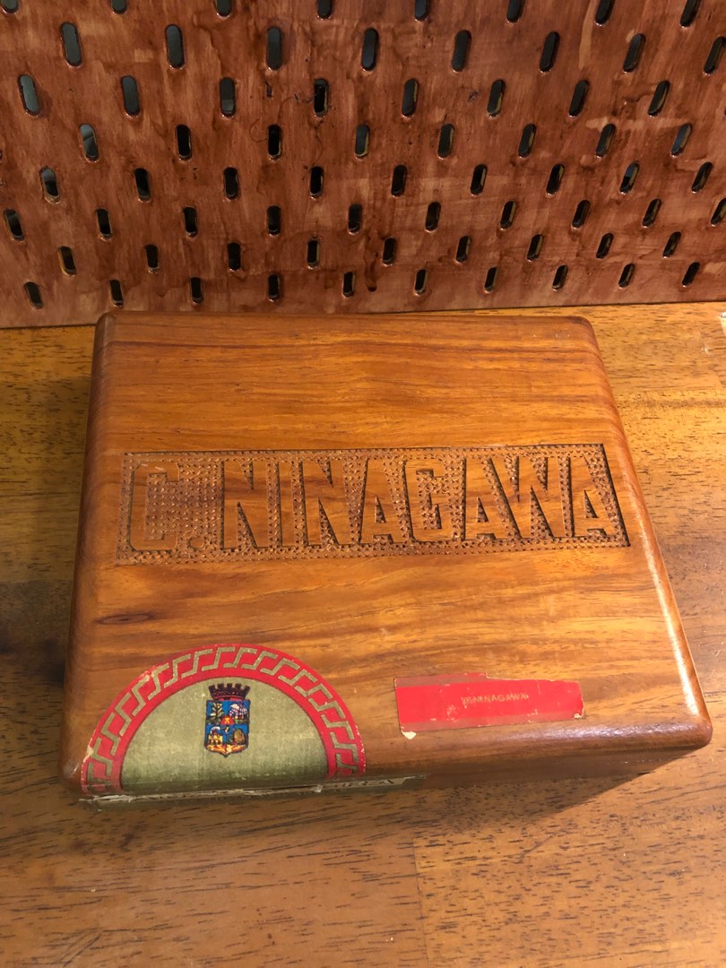 Vintage TABACALERA Solid Wooden Box, Furniture & Home Living, Home ...
