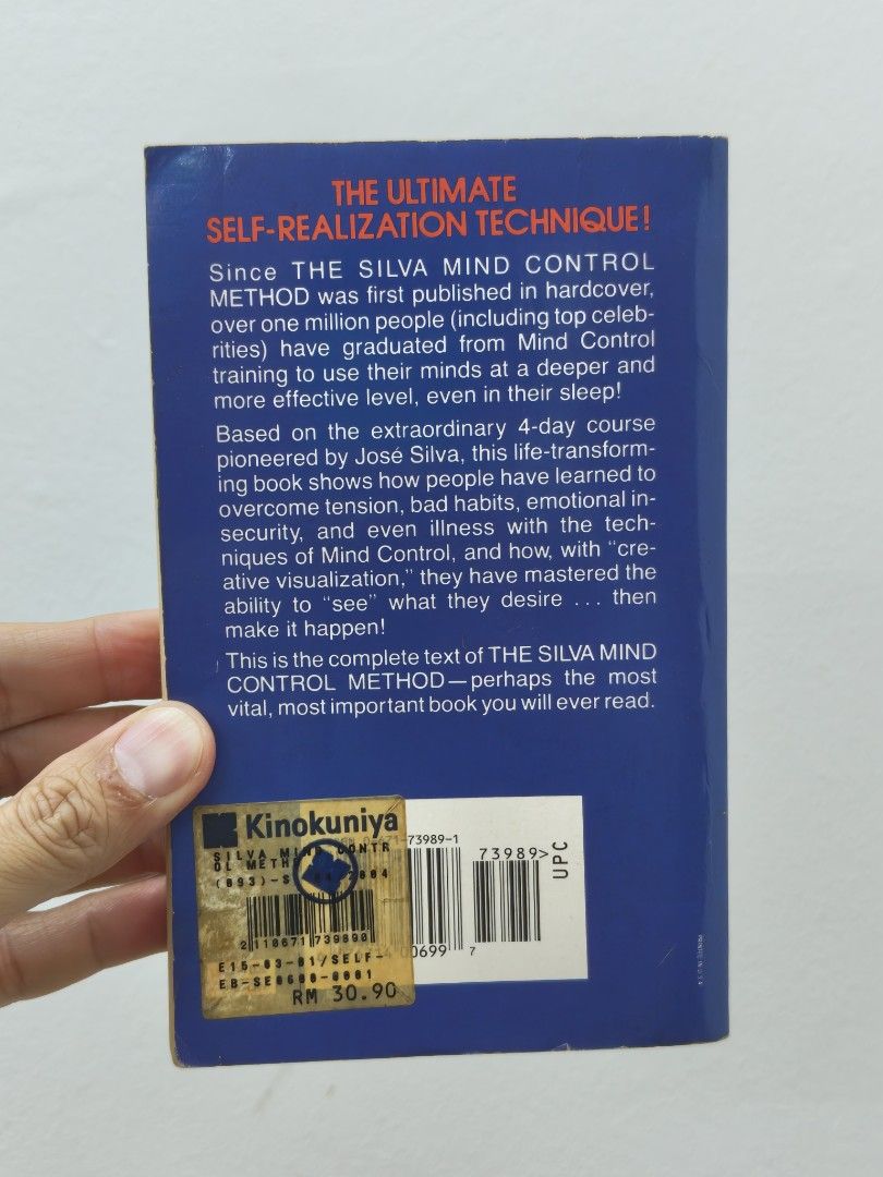 The Silva Mind Control Method Book Jose Silva Self Realization Technique, Hobbies & Toys, Books ...