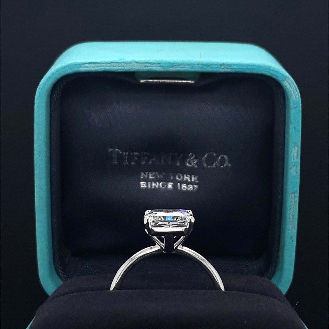 TIFFANY & CO Tiffany True® 2.58ct Platinum Diamond Ring, Women's Fashion, Jewelry & Organisers ...