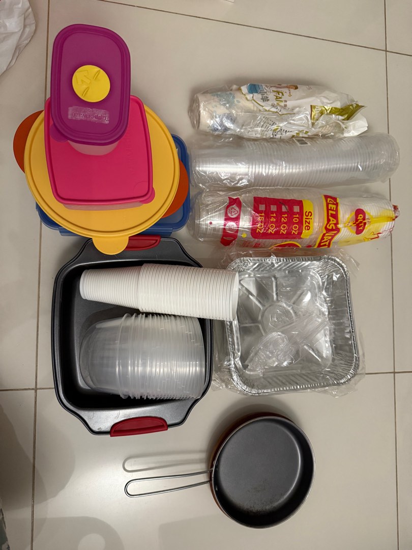 To Bless Disposable cup and Tupperware boxes, TV & Home Appliances ...