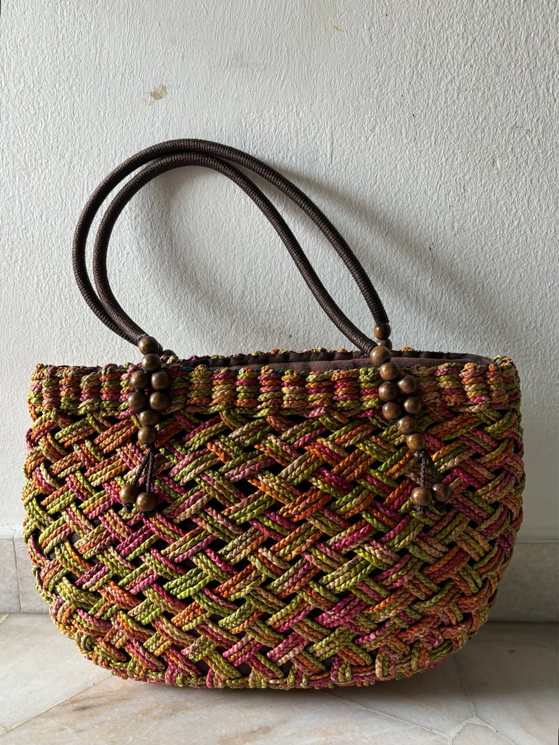 Tote Anyaman / Beach Bag / Woven / Bakul Rotan / Rattan Basket ...