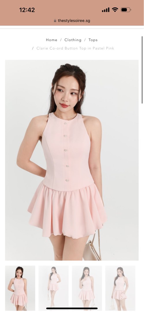 Tss clarice button top, Women's Fashion, Tops, Sleeveless on Carousell