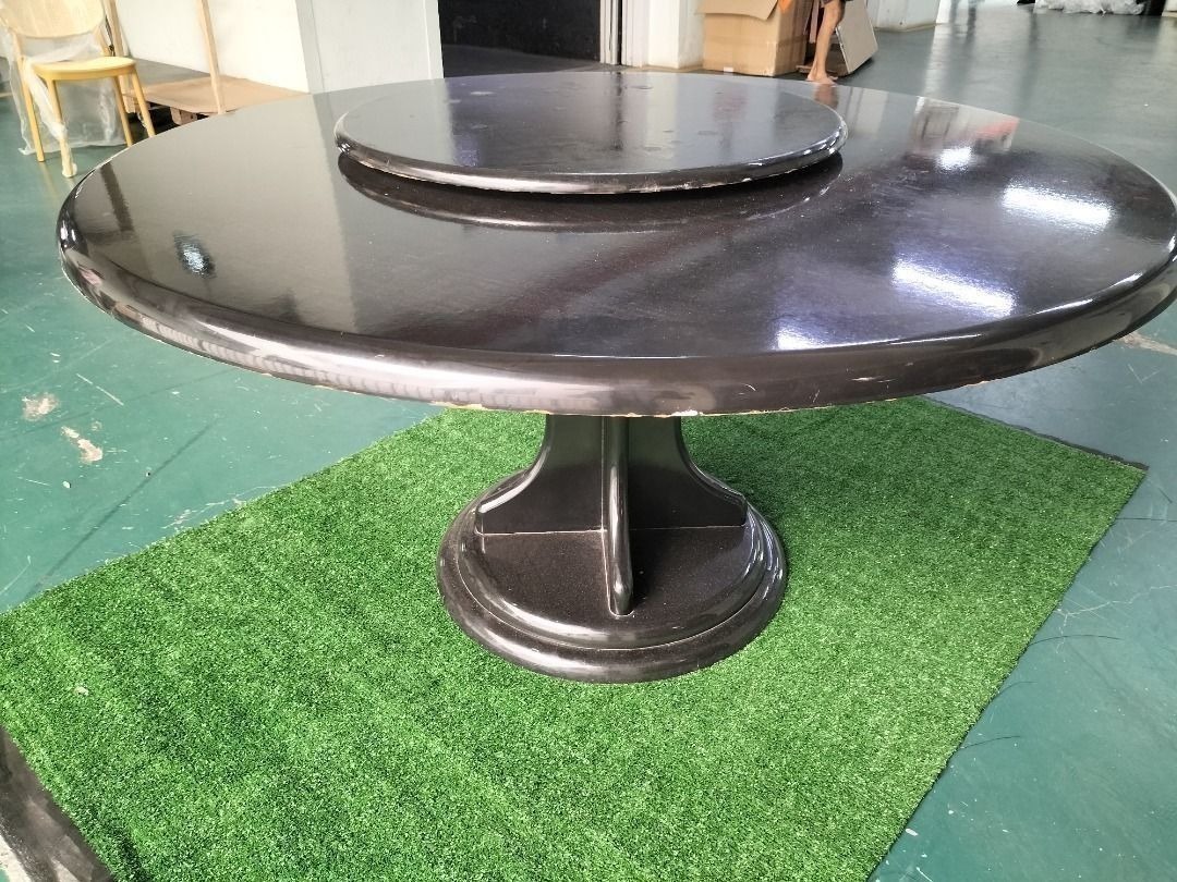 Used Round Dining Table with Lazy Susan used, Furniture & Home Living ...